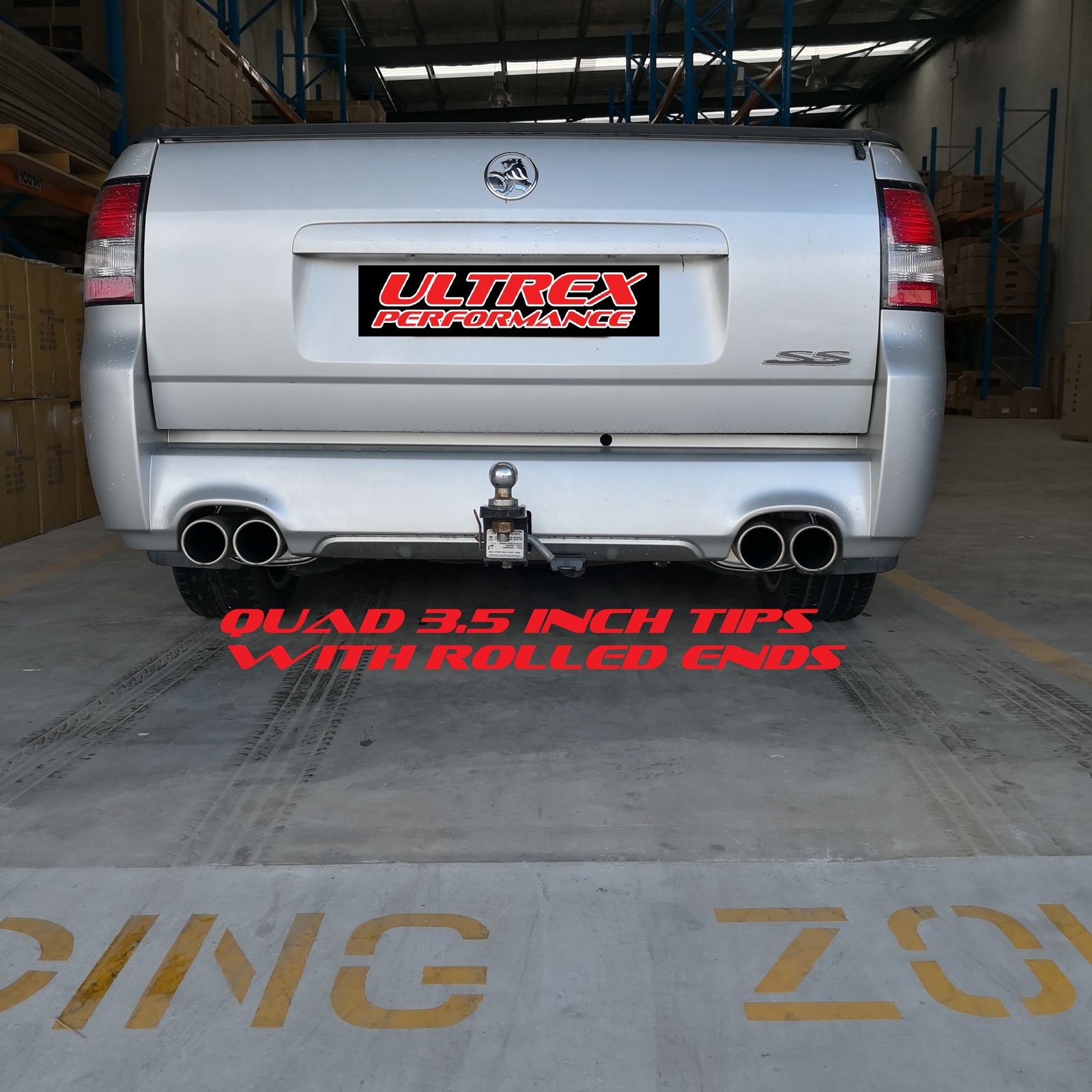 Commodore VE VF Ute Cat back Exhaust 3.5Quad Tips + 1 3/4 Headers ...